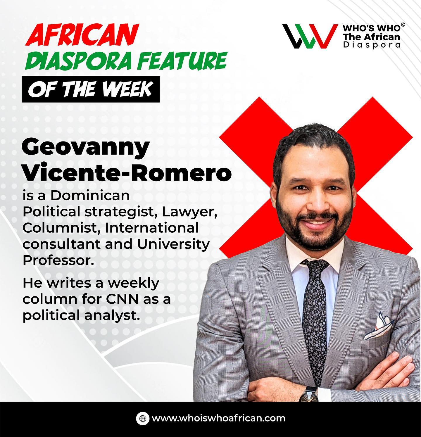 Geovanny Vicente-Romero, Featured in Who's Who: The African Diaspora's ...